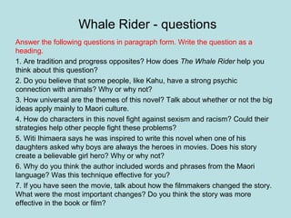 Setting – ‘whale rider’ | PPT