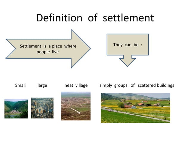 Settlement | PPTX | Geography | Science