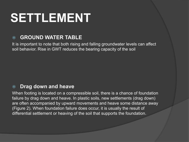 Settlement of soil/foundation | PPTX | Civil Engineering Industry ...