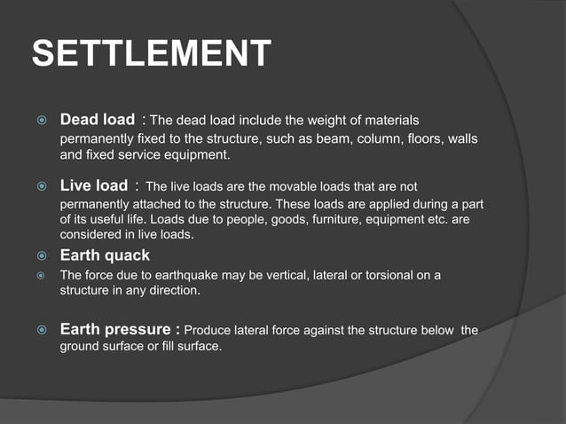 Settlement of soil/foundation | PPTX | Civil Engineering Industry ...
