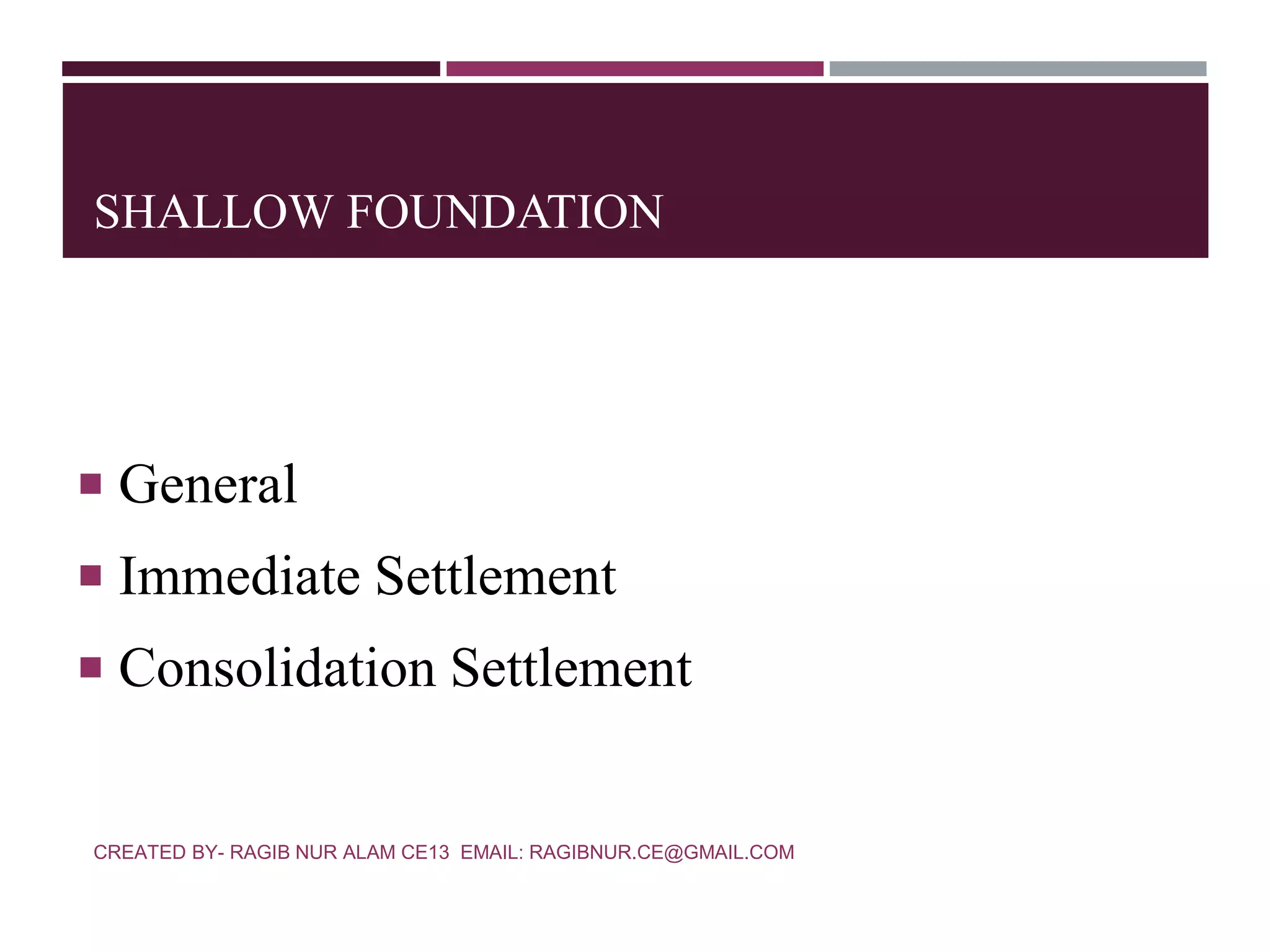 Settlement of Shallow Foundations | PDF