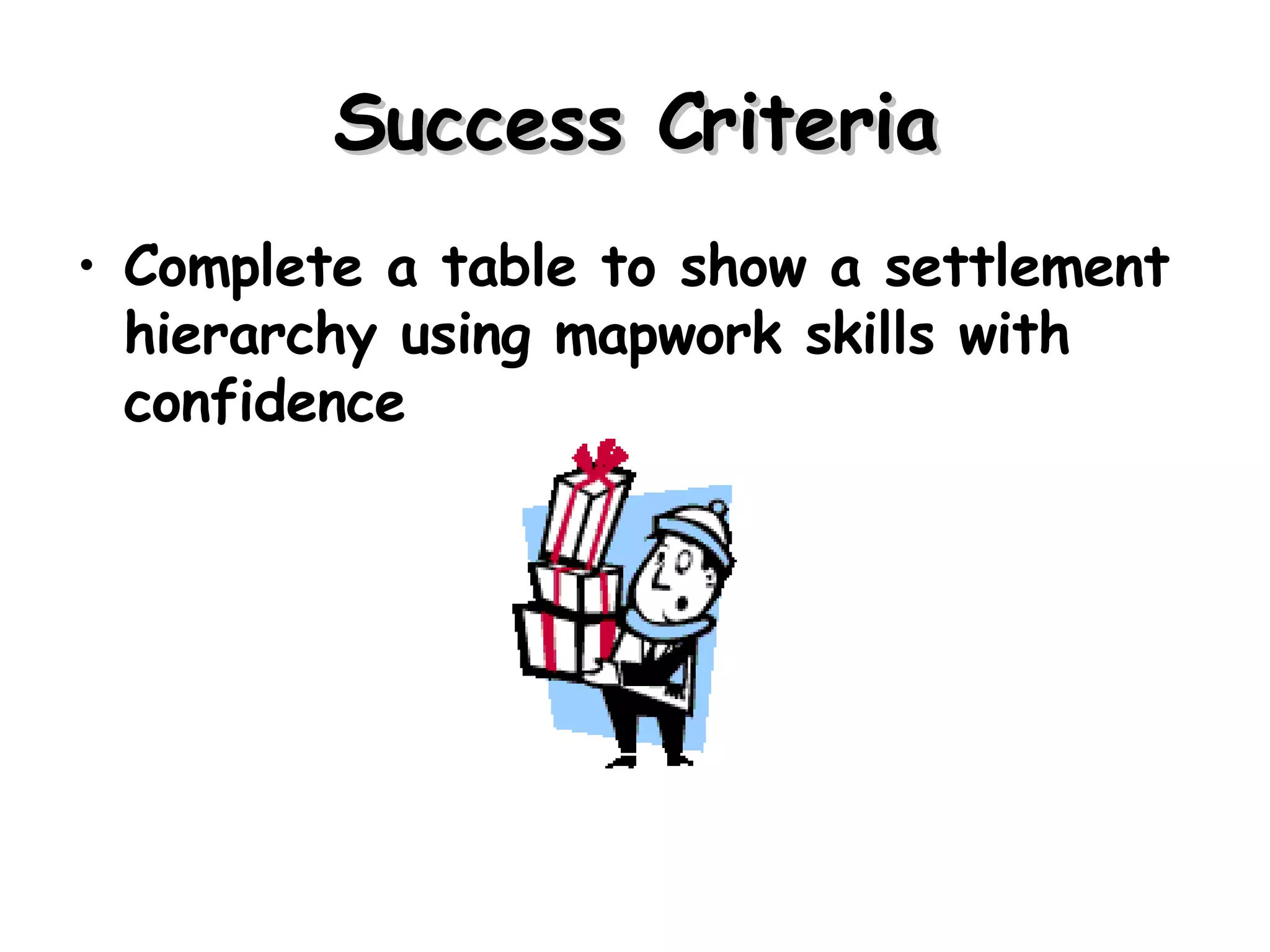 Settlement Hierarchy Tasks | PPT Settlement Hierarchy Tasks | PPT
