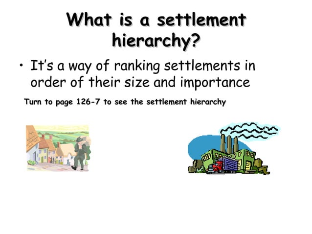 Settlement Hierarchy Tasks | PPT Settlement Hierarchy Tasks | PPT