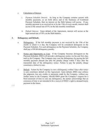 Settlement agreement | PDF