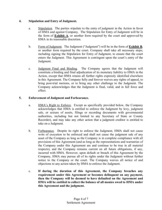 Settlement agreement | PDF