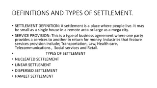 SETTLEMENT AND SERVICE PROVISION YEAR 10 GEO 1.pptx