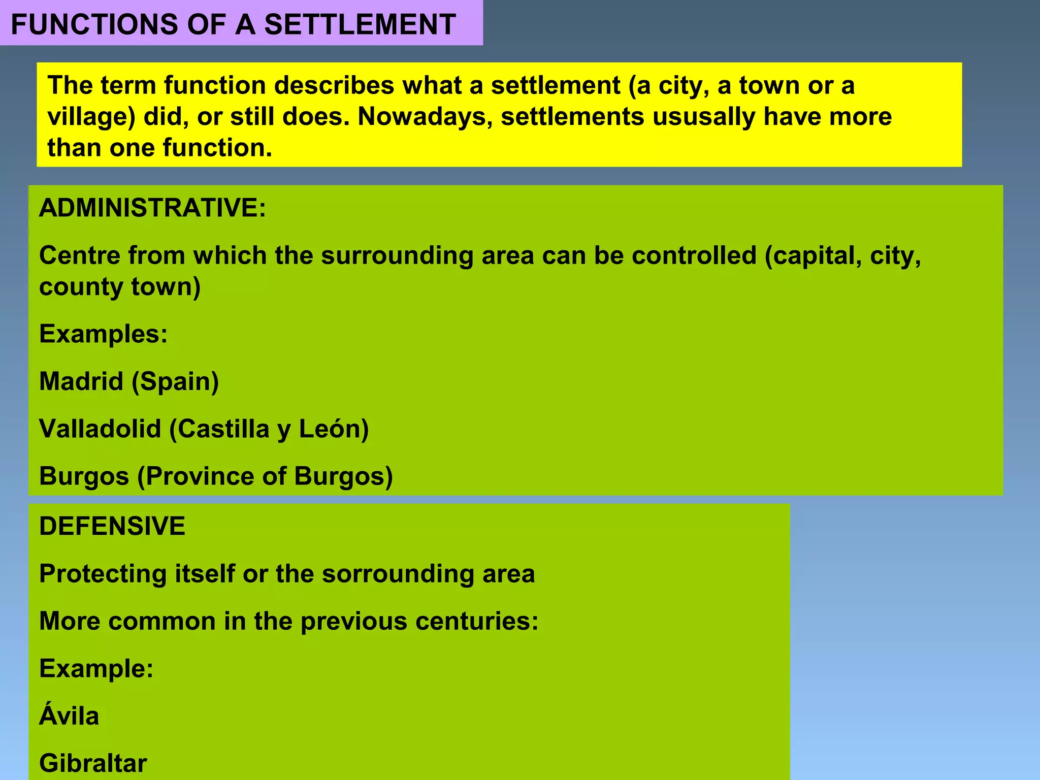 Settlement and urban growth | PPT