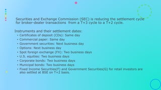 Settlement Cycle | PPT