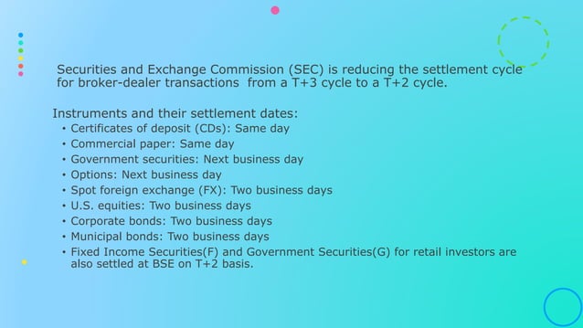 Settlement Cycle | PPT