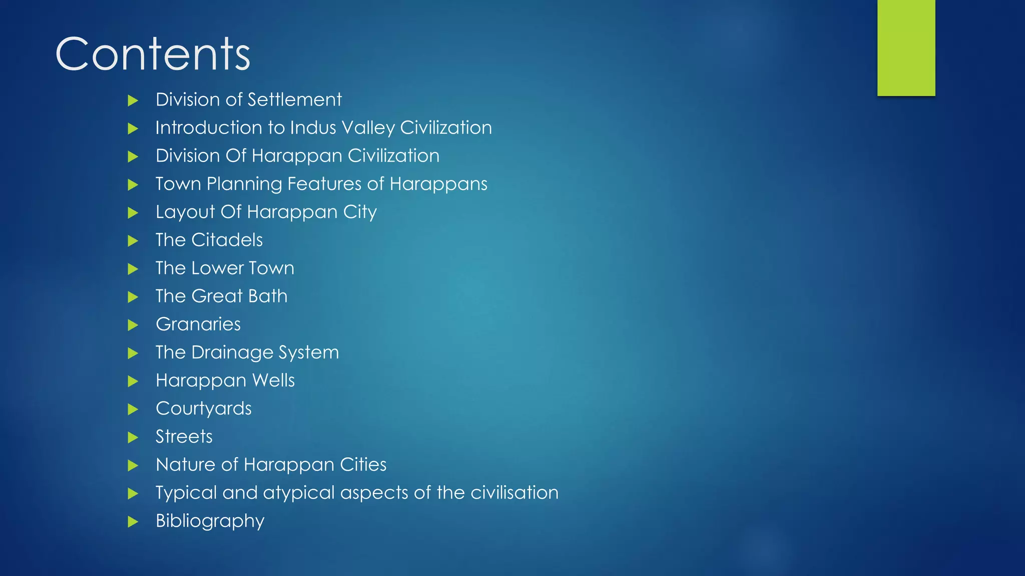 Settlement features of indus valley civilisation | PDF