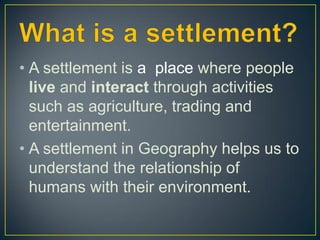 Settlement - Introduction for the topic | PDF