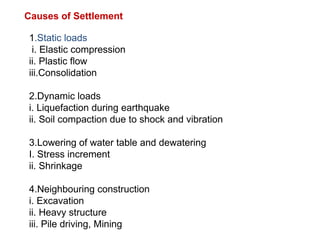 Settlement and consolidation of Foundations pptx | PPTX