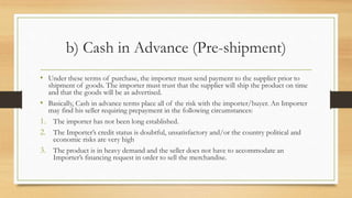 Settlement of import trade transactions | PPTX
