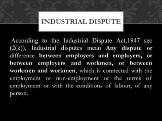 SETTLEMENT OF INDUSTRIAL CONFLICTS | PPTX