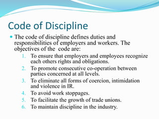 SETTLEMENT OF INDUSTRIAL CONFLICTS | PPTX