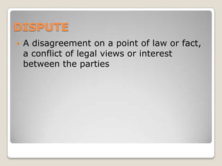 Settlement of international disputes | PPTX