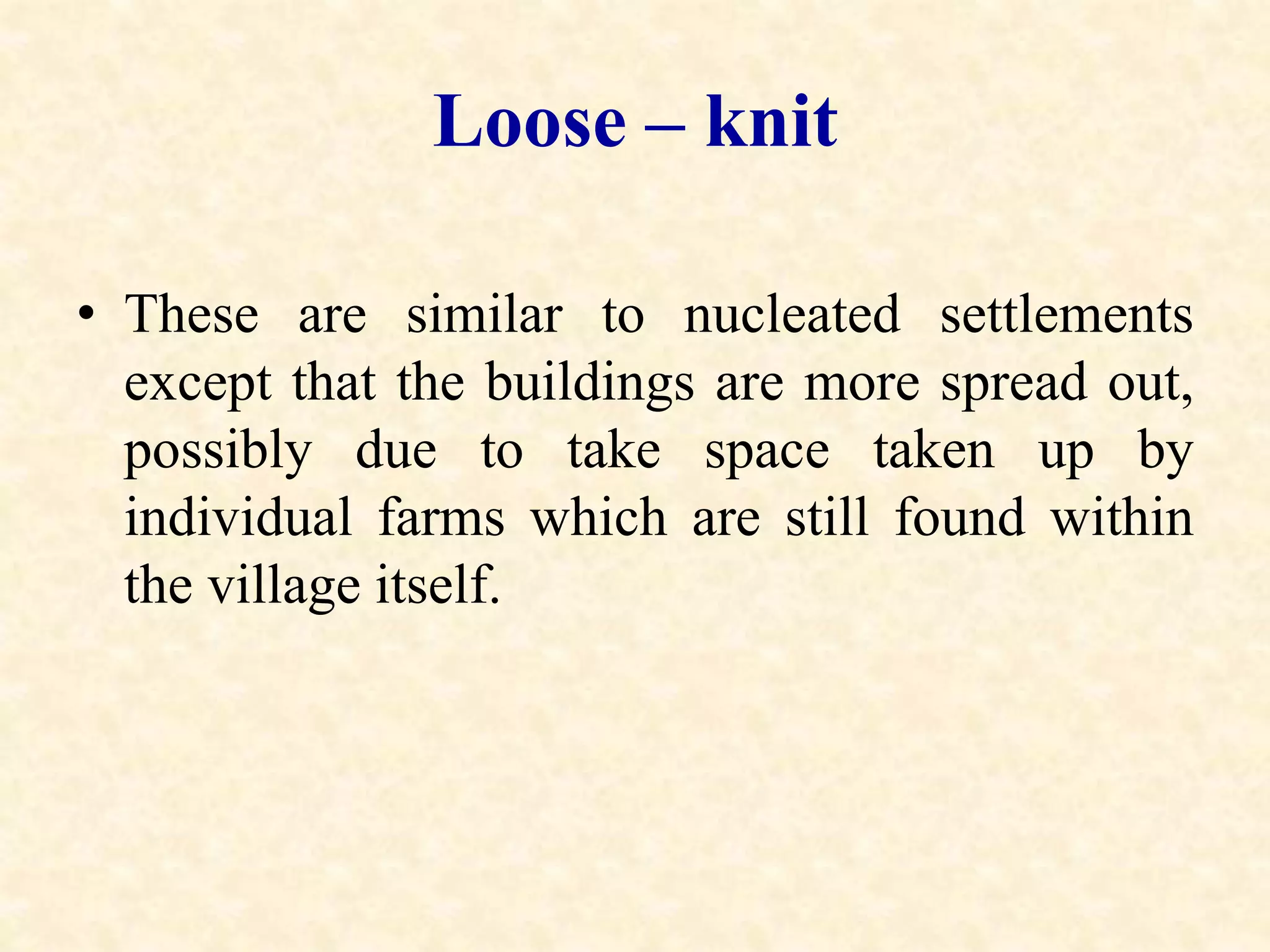 Settlement patterns | PPTX