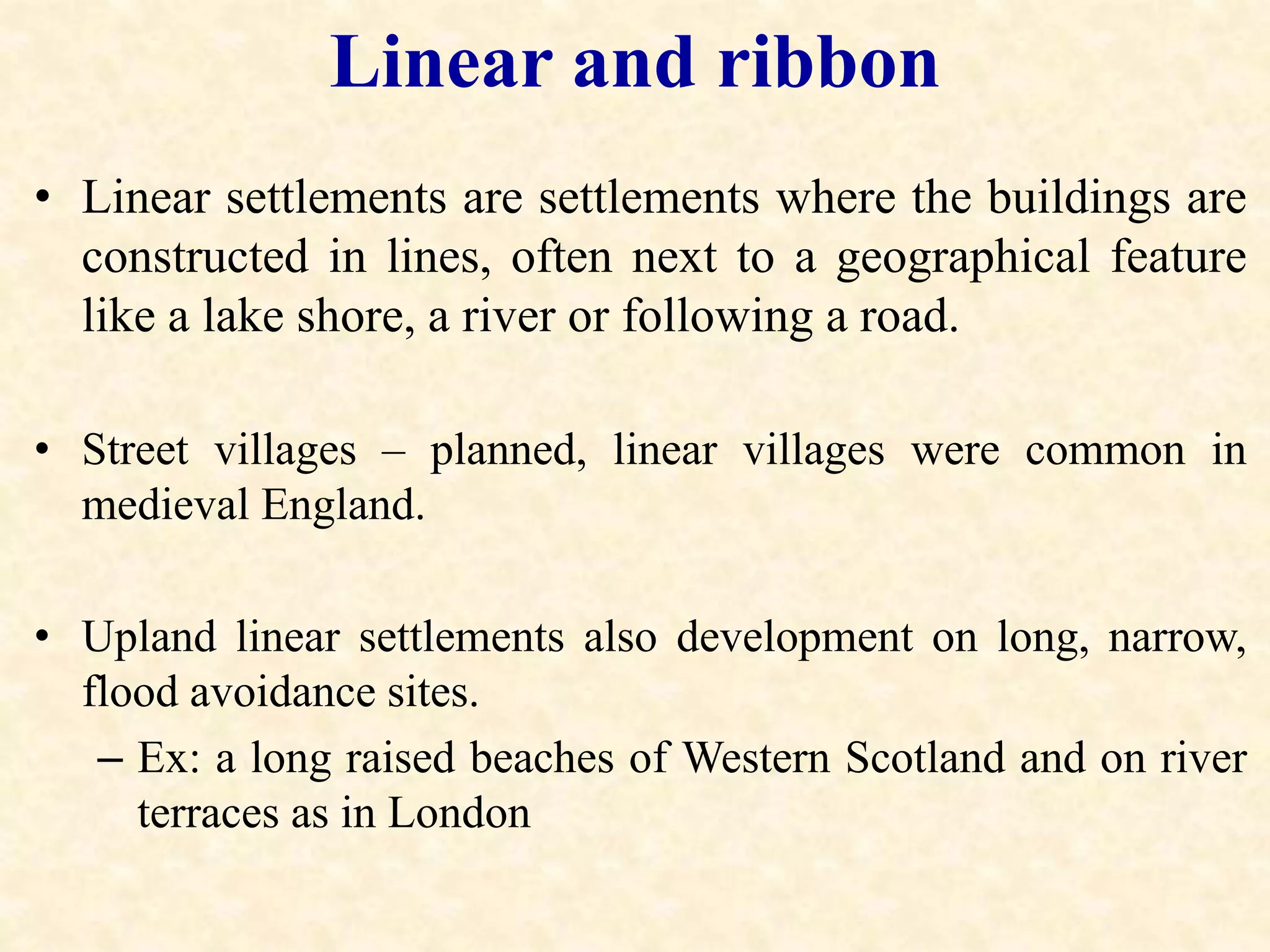Settlement patterns | PPTX