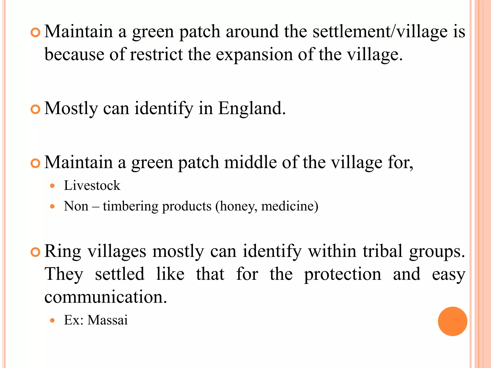 Settlement patterns | PPTX