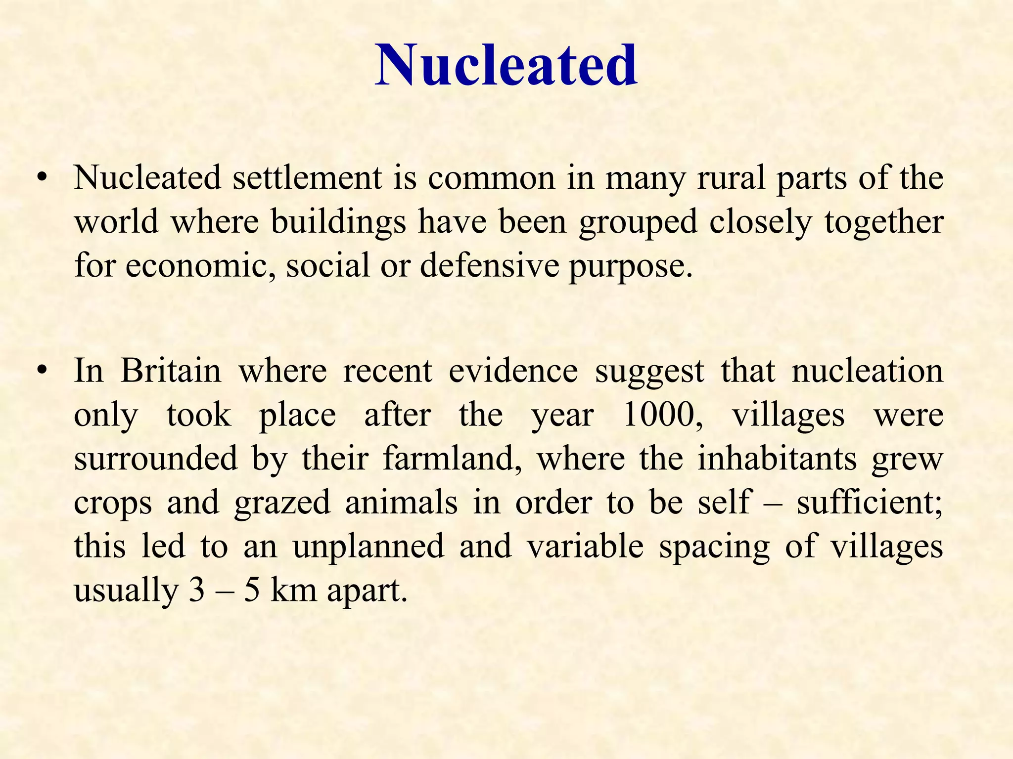 Settlement patterns | PPTX