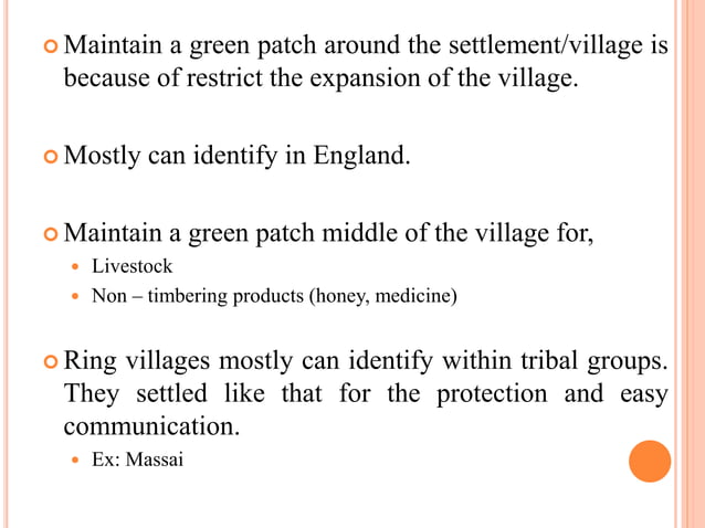 Settlement patterns | PPTX | Geography | Science