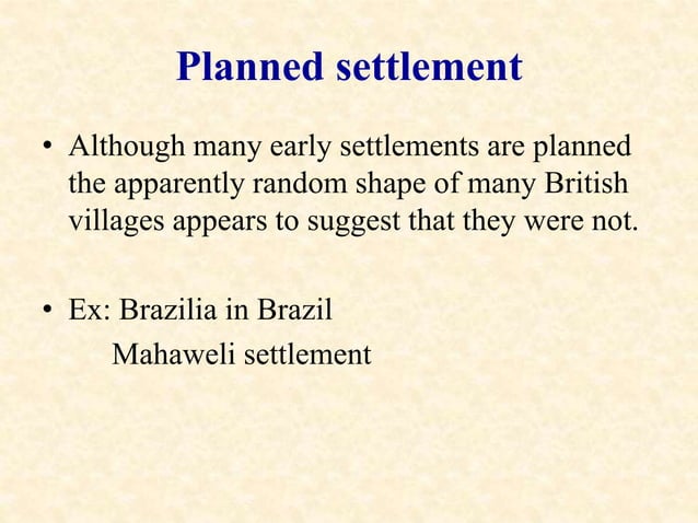 Settlement patterns | PPTX | Geography | Science