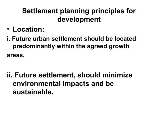 Settlement planning process | PPT