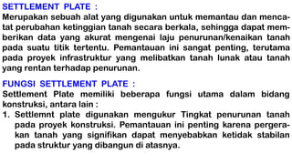 SETTLEMENT PLATE Monitoring Geoteknik Engineer.pptx