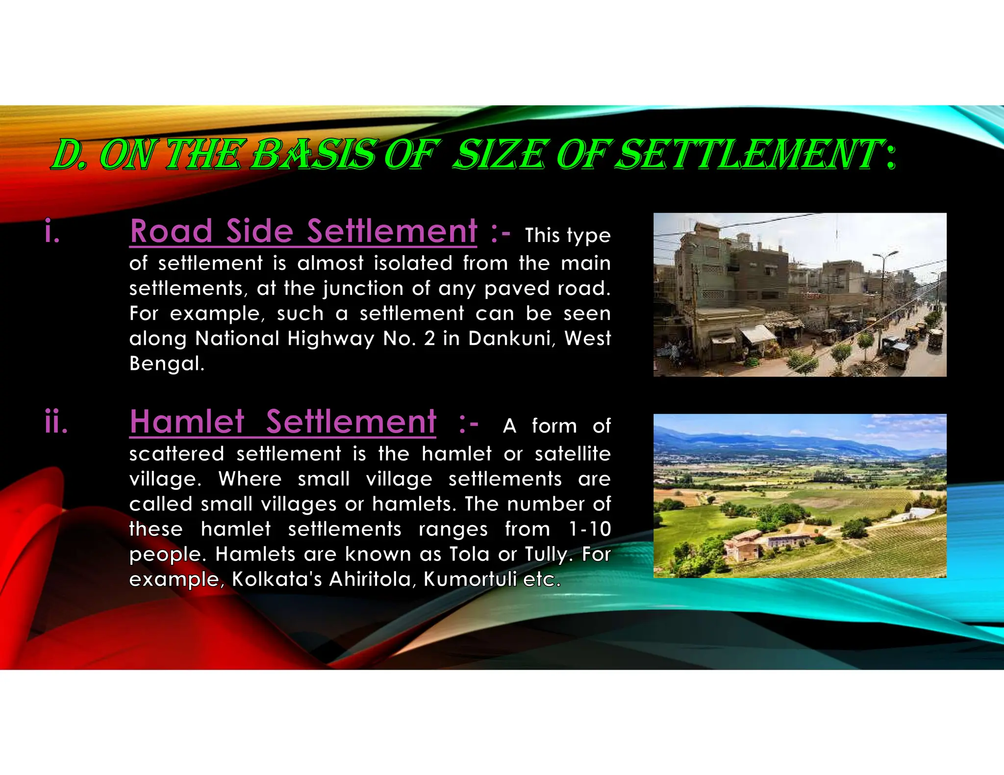 SETTLEMENT GEOGRAPHY,THERE TYPES AND ABOUT THAT. | PDF