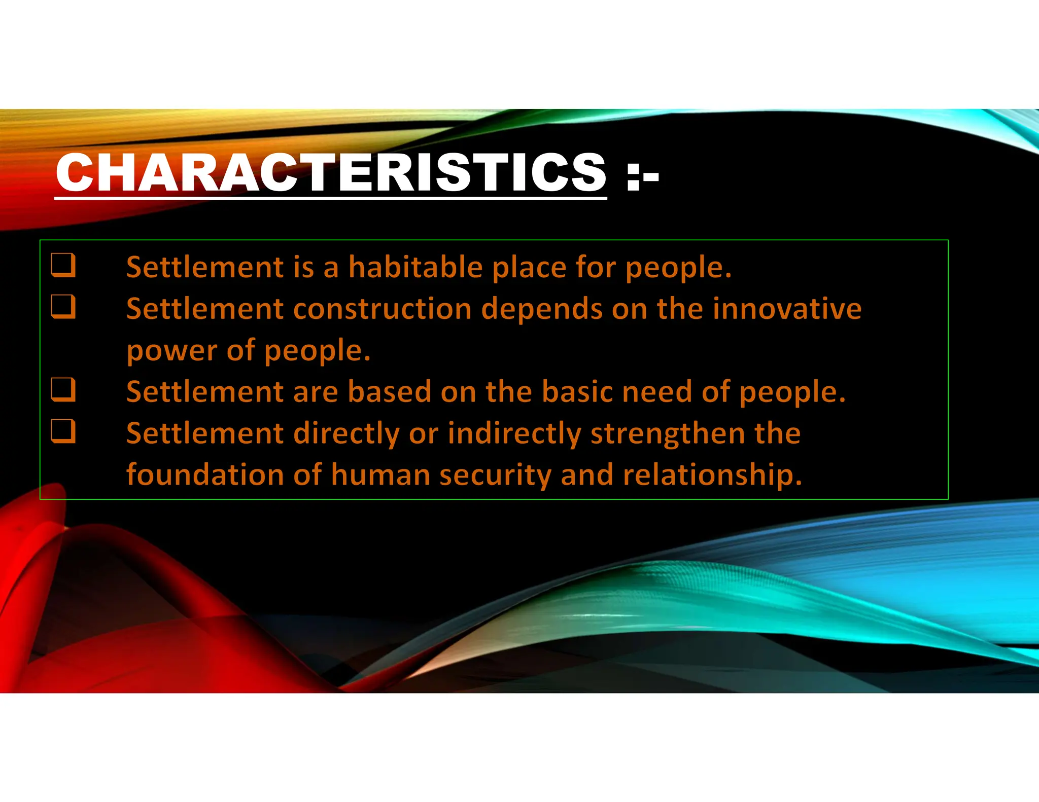 SETTLEMENT GEOGRAPHY,THERE TYPES AND ABOUT THAT. | PDF