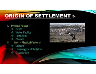 SETTLEMENT GEOGRAPHY,THERE TYPES AND ABOUT THAT. | PDF