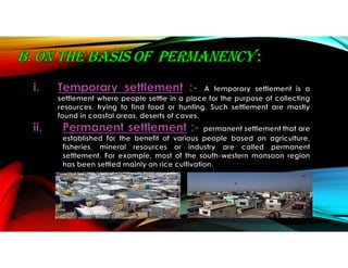 SETTLEMENT GEOGRAPHY,THERE TYPES AND ABOUT THAT. | PDF