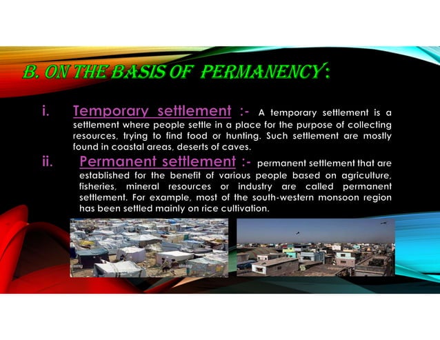 SETTLEMENT GEOGRAPHY,THERE TYPES AND ABOUT THAT. | PPT