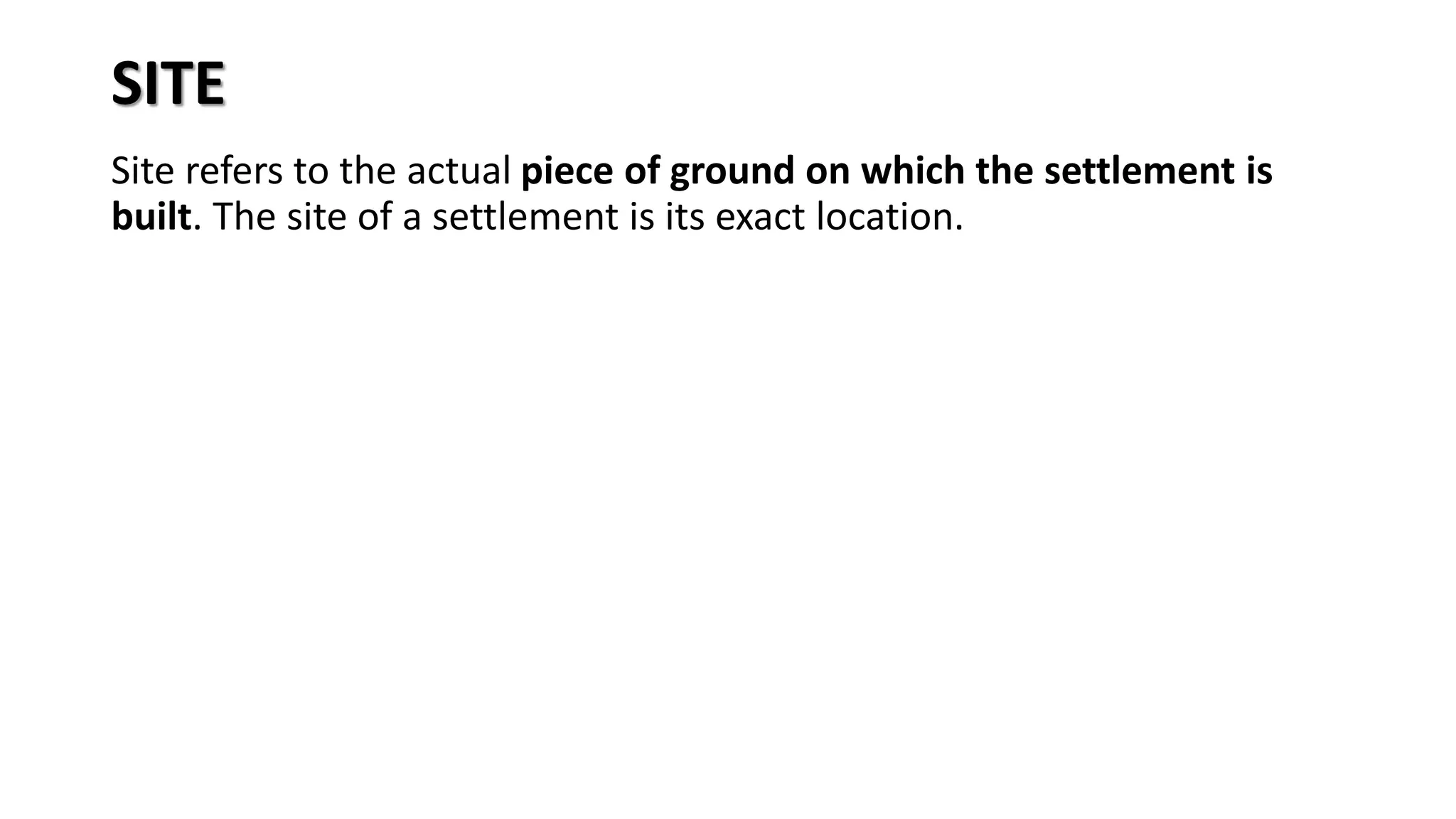 GEOGRAPHY YEAR 9 - HUMAN SETTLEMENTS | PPTX