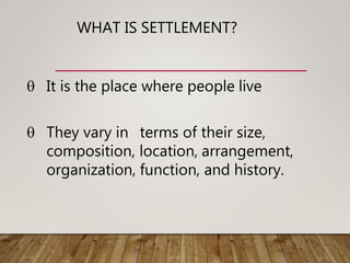 Settlements | PPTX