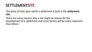 GEOGRAPHY AS CAMBRIDGE - SETTLEMENTS INTRODUCTION | PPTX