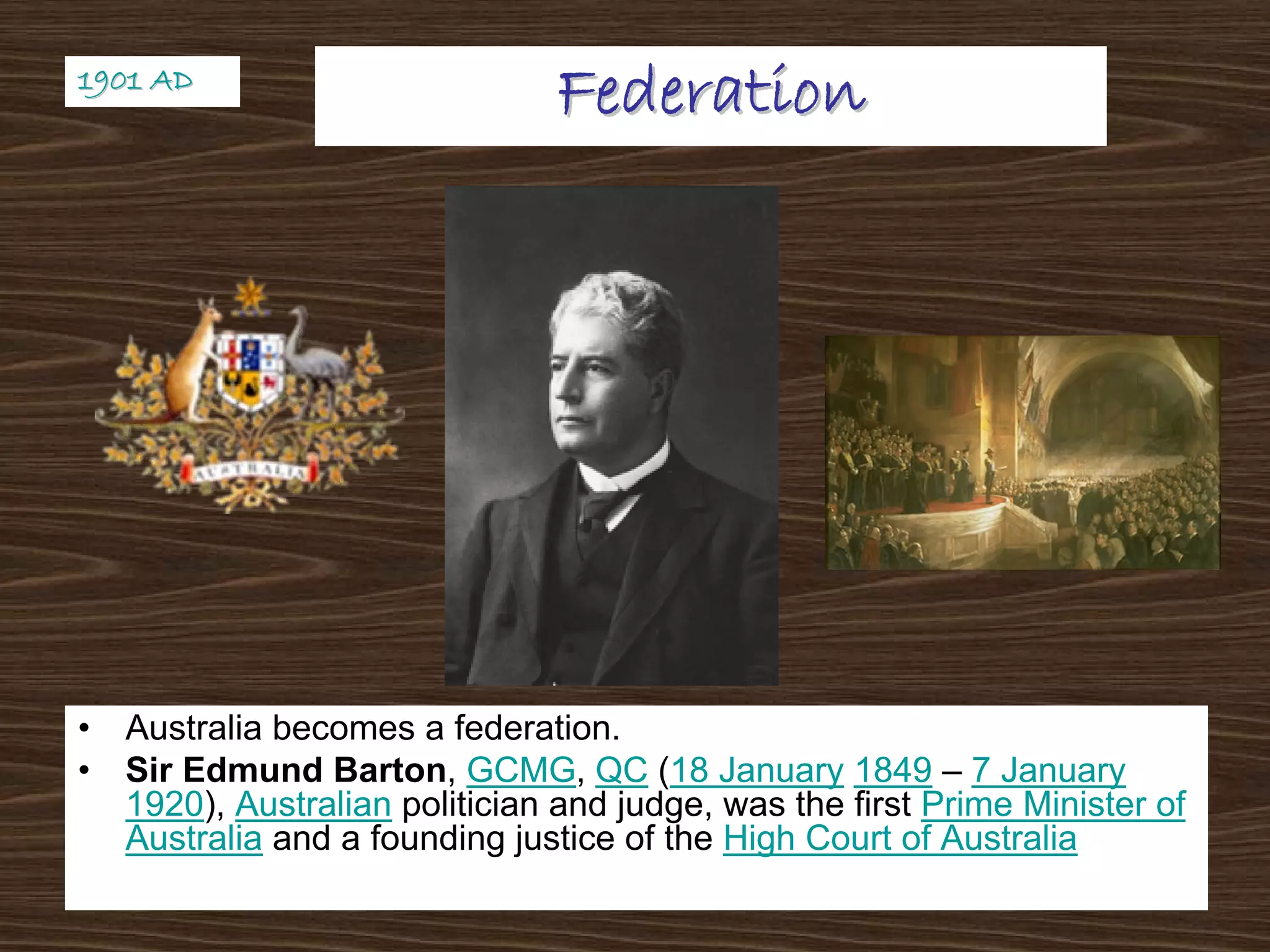 Australian History Timeline Slides | PDF