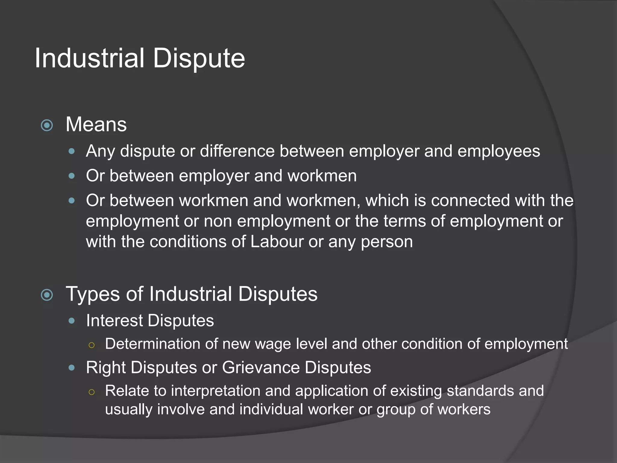 Methods Of Settling Labour Disputes | PPTX