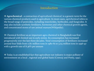 FARMERS’ KNOWLEDGE ON ADVERSE EFFECT OF USING AGRO-CHEMICALS | PPT