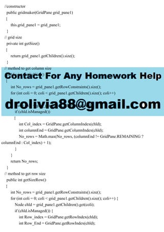 Set up a JavaFX GUI-based program that shows a 10 times 10 grid of la.pdf