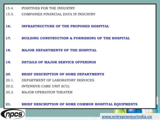Setup a Private Hospital. Investment Opportunities in Healthcare Sector ...