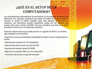 Setup de la computadora | PPTX