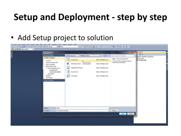 Setup deployment in vs | PPT
