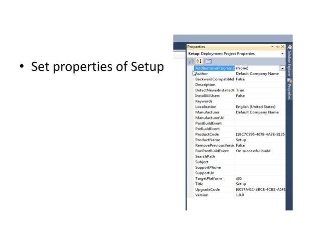 Setup deployment in vs | PPT