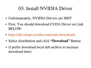 How To Setup NVIDIA CUDA Drvier on Ubuntu | PPT