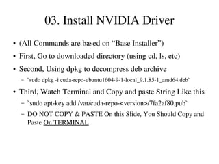 How To Setup NVIDIA CUDA Drvier on Ubuntu | PPT