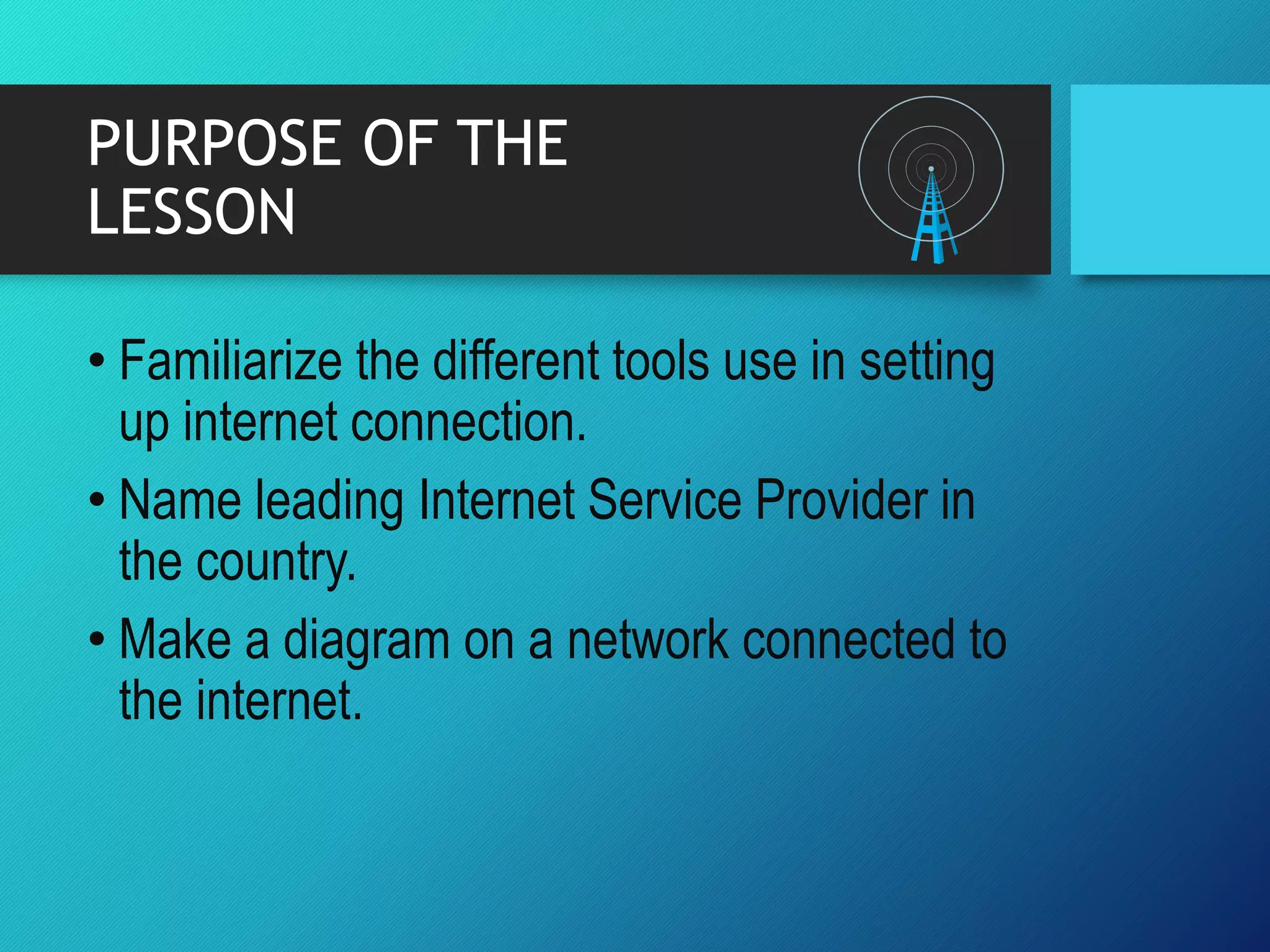 SET UP INTERNET CONNECTION USING MODEM | PPTX