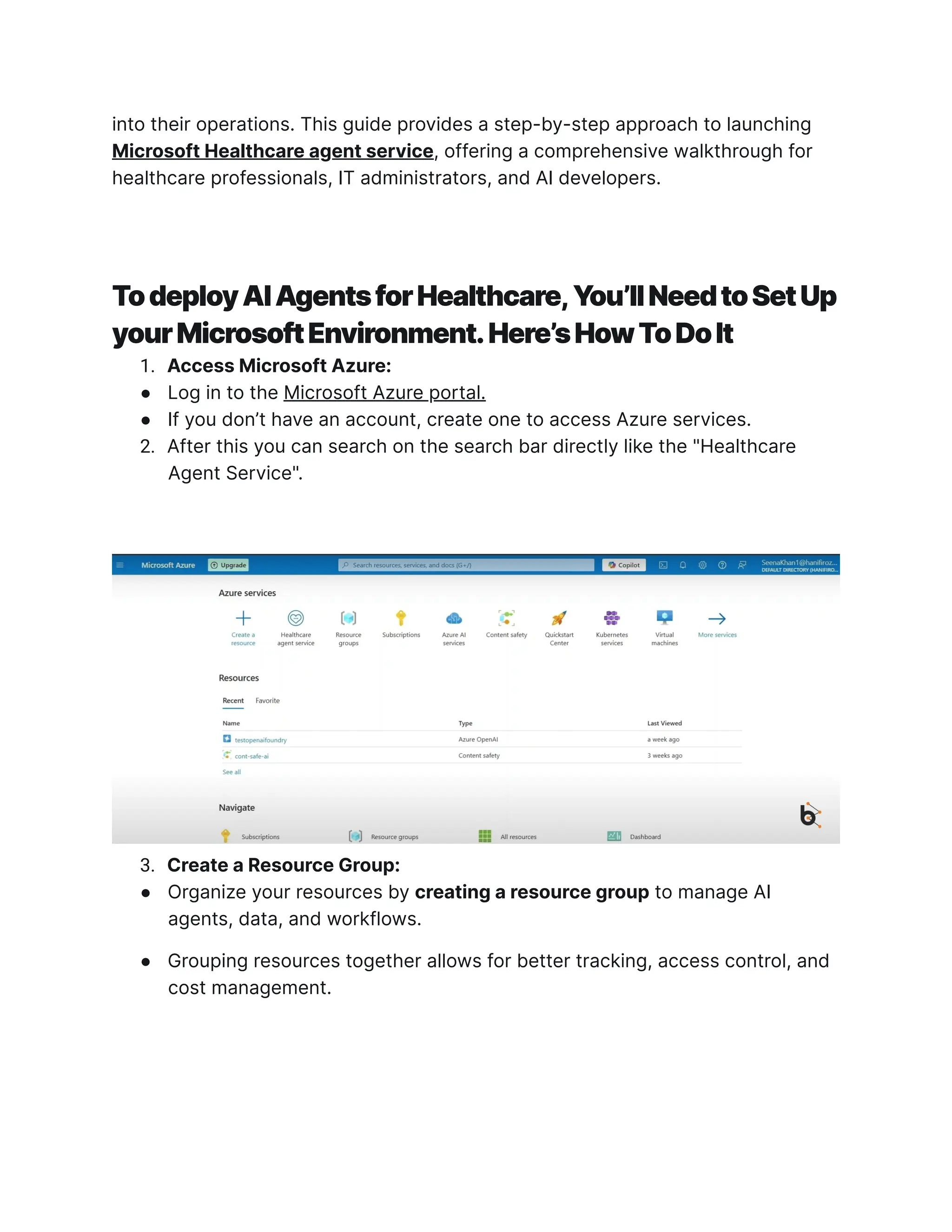 Setup Microsoft AI Agents for Healthcare with Language Model.pdf