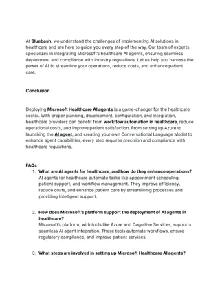 Setup Microsoft AI Agents for Healthcare with Language Model.pdf