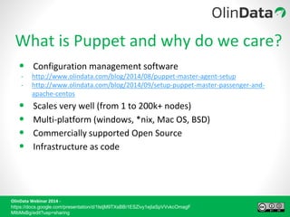 Webinar - Setup MySQL with Puppet | PPTX | Operating Systems | Computer Software and Applications